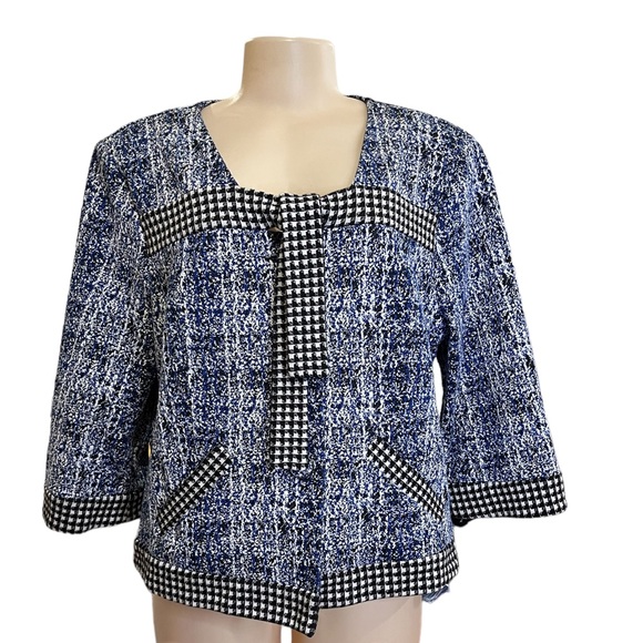 CAbi | Jackets & Coats | Cabi 2 Club Jacket Blazer Jacquard Knit | Poshmark